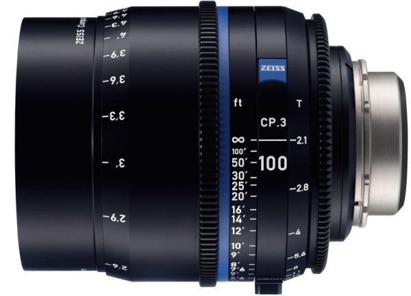 Zeiss Compact Prime CP.3 100mm/T2.1 (PL- / EF- / F- / E- / MFT Mount)