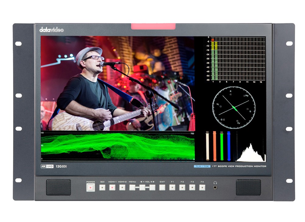DataVideo TLM-170KR 17-inch 4K ScopeView Production Monitor 7U Rackmount