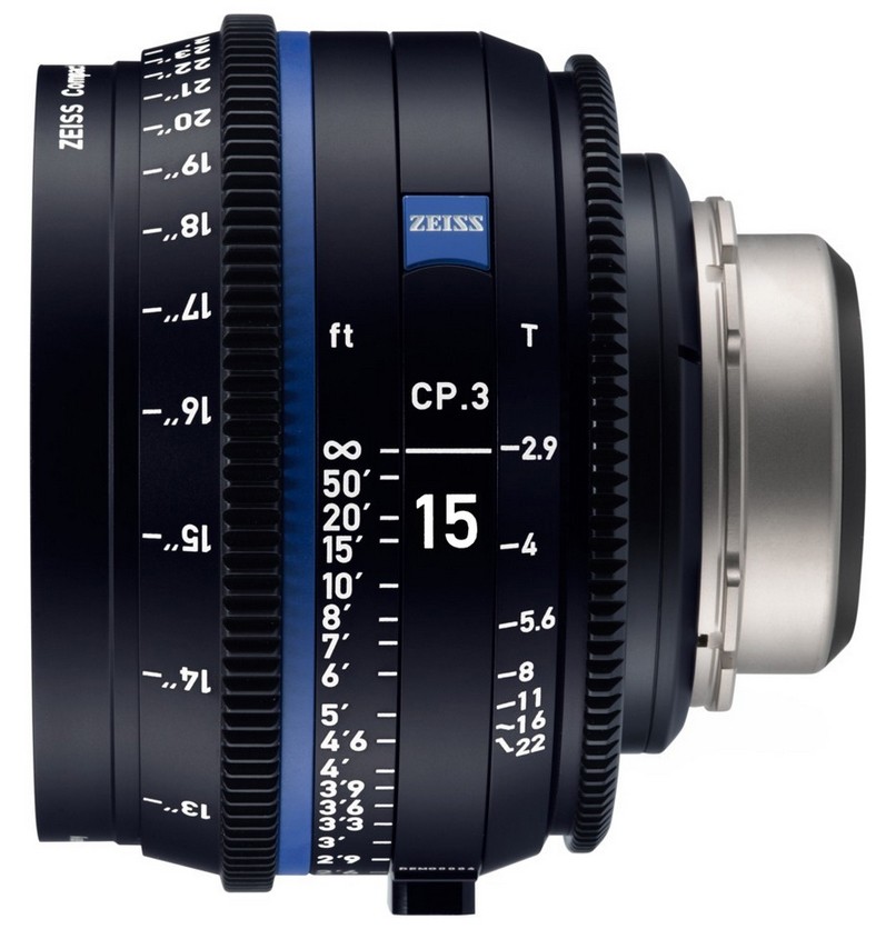 Zeiss Compact Prime CP.3 15m/T2.9 (PL- / EF- / F- / E- / MFT Mount)
