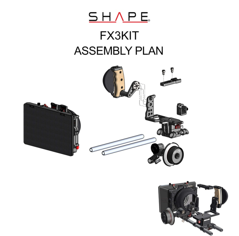SHAPE Sony FX3/FX30 Kit Matte Box Follow Focus SKU: FX3KIT