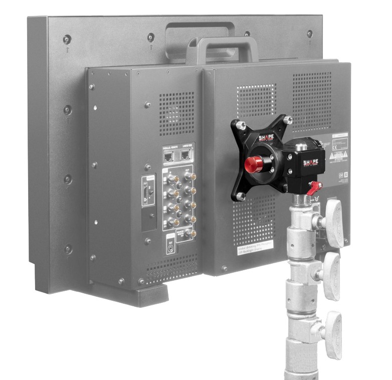 SHAPE PUSH BUTTON VESA MONITOR MOUNT FOR C-STAND & BABY PIN